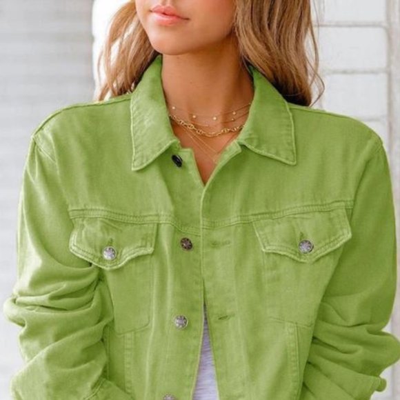 Lily Clothing | Jackets & Coats | Button Up Denim Short Jacket With ...